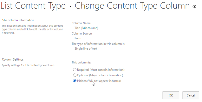 Hide The Default Title Field In The List And Document Library In